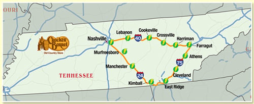 Cracker Barrel Will Offer EV Fill Ups in Tennessee